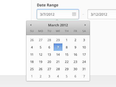 Date Range by Haziq Mir on Dribbble