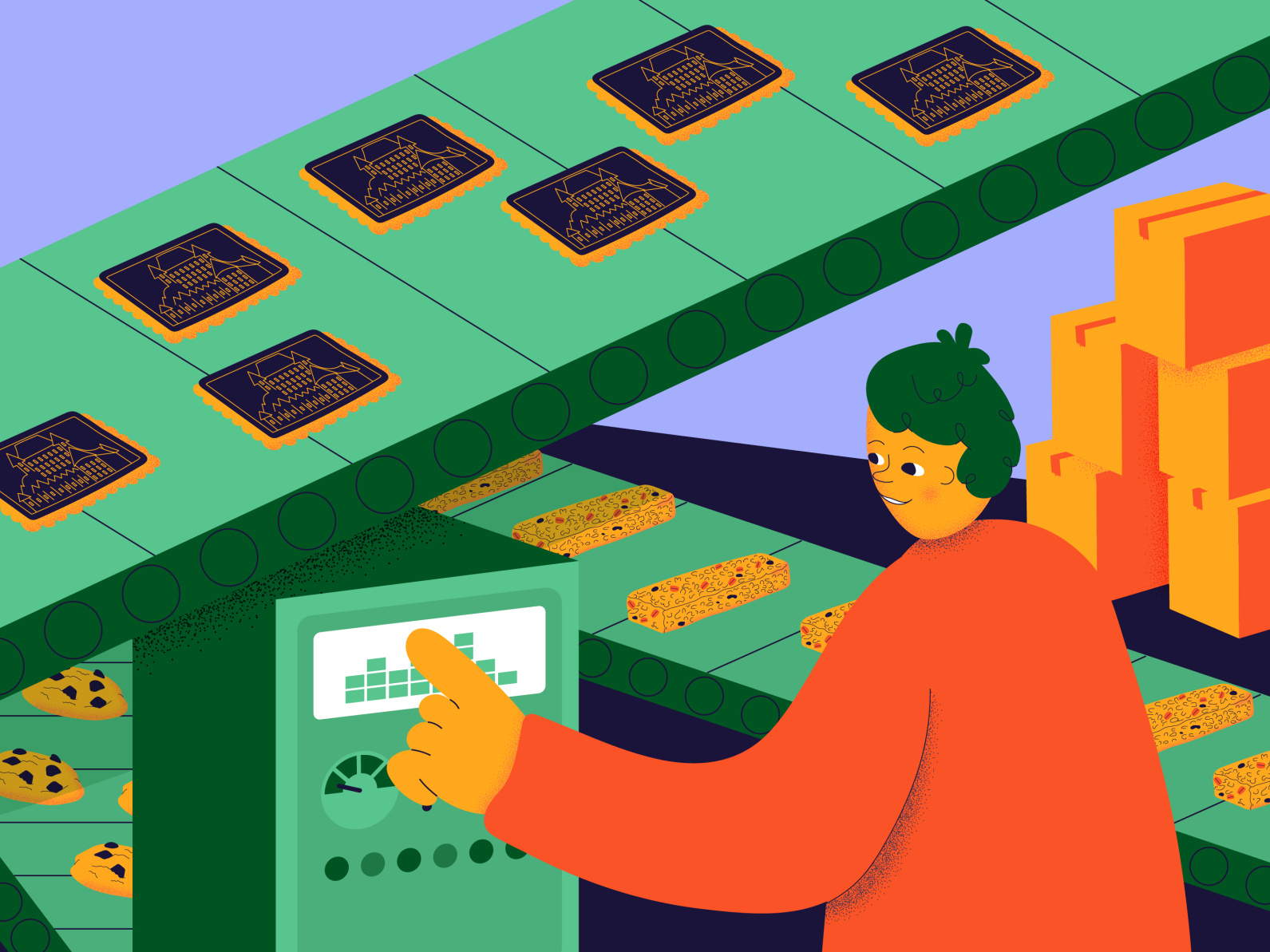The cookie factory by Alex Green on Dribbble