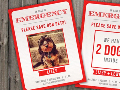 Custom In Case of Emergency Pet Cards by Jared Dunn on Dribbble