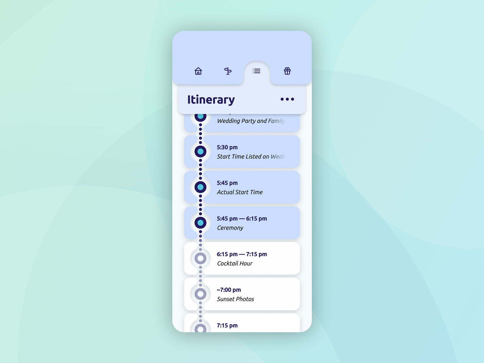 Daily UI #079 - Itinerary by Kris Shogren on Dribbble