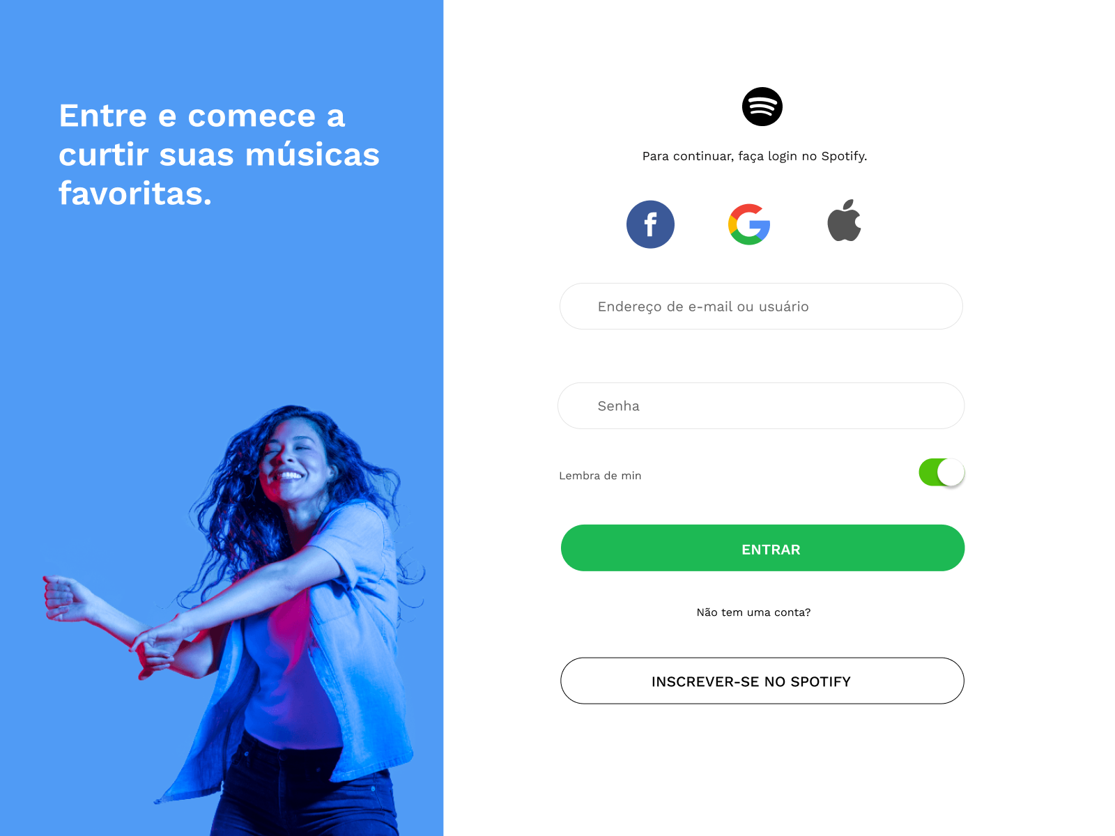 Login Concept Spotify by Thales Rodrigues on Dribbble