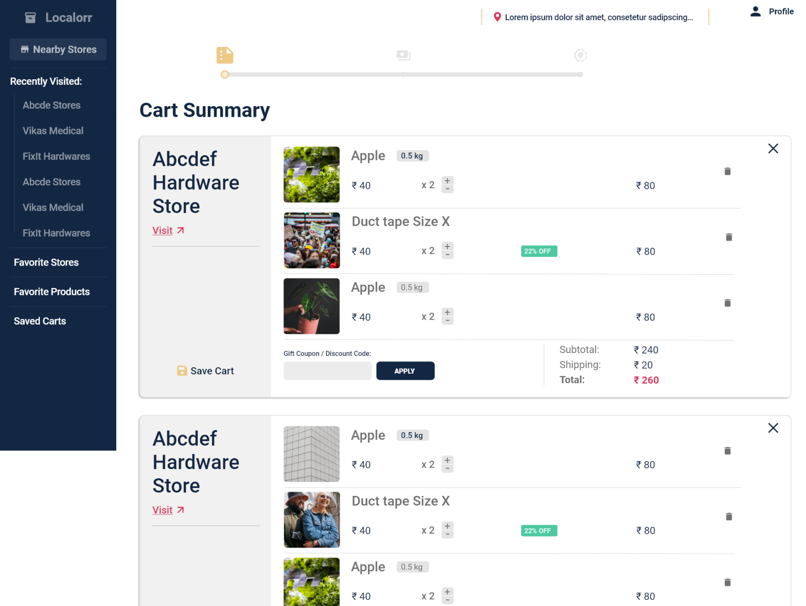 Cart Summary by Parth Katrodiya on Dribbble