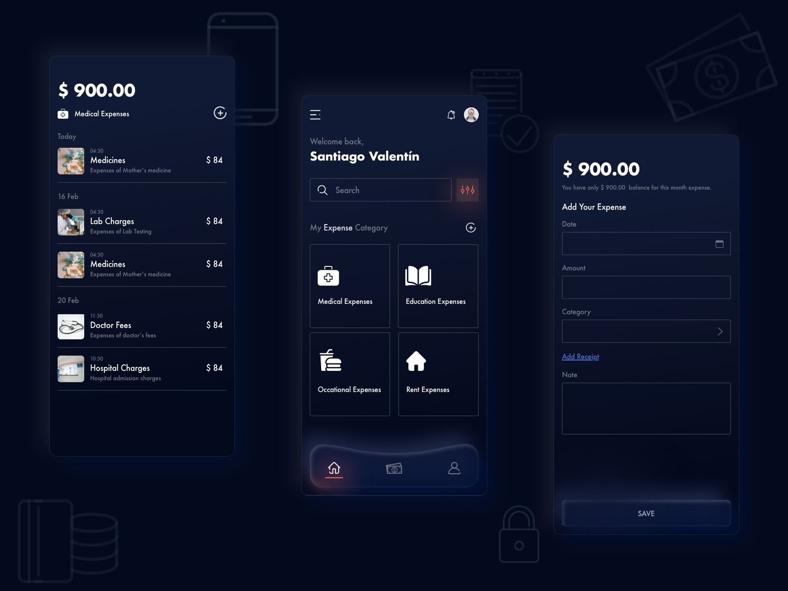 Expense App by Sunflower Lab on Dribbble