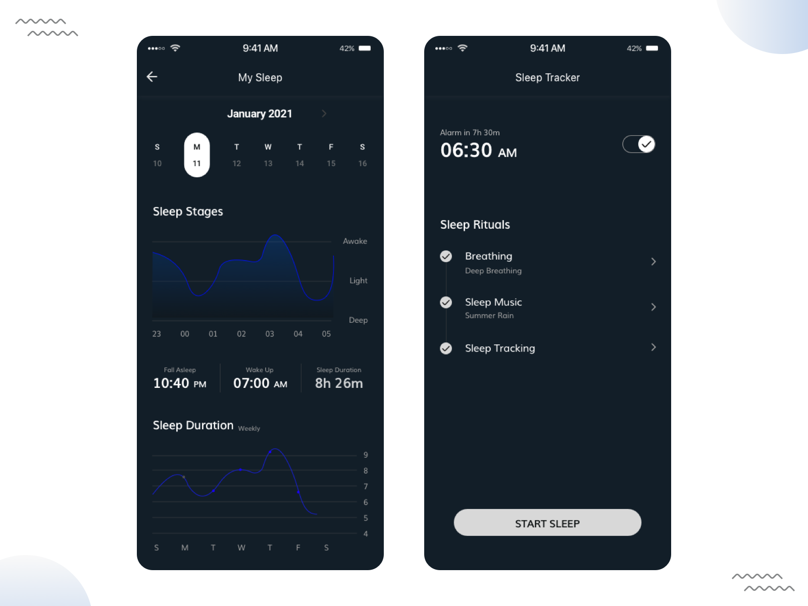 Sleep Tracker by Sunflower Lab on Dribbble