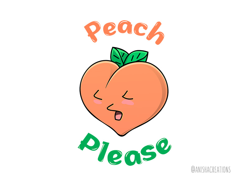 Peach Please by Ana Villanueva on Dribbble