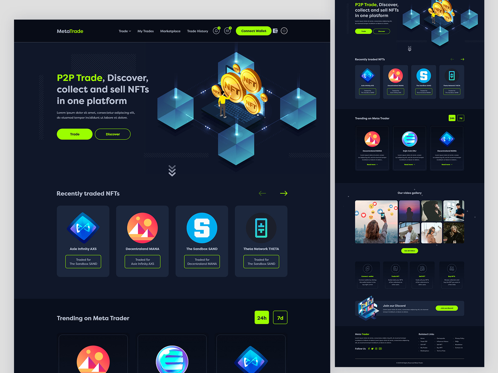 NFT (Metatrade) Full website UI Design by Brian Lopez on Dribbble