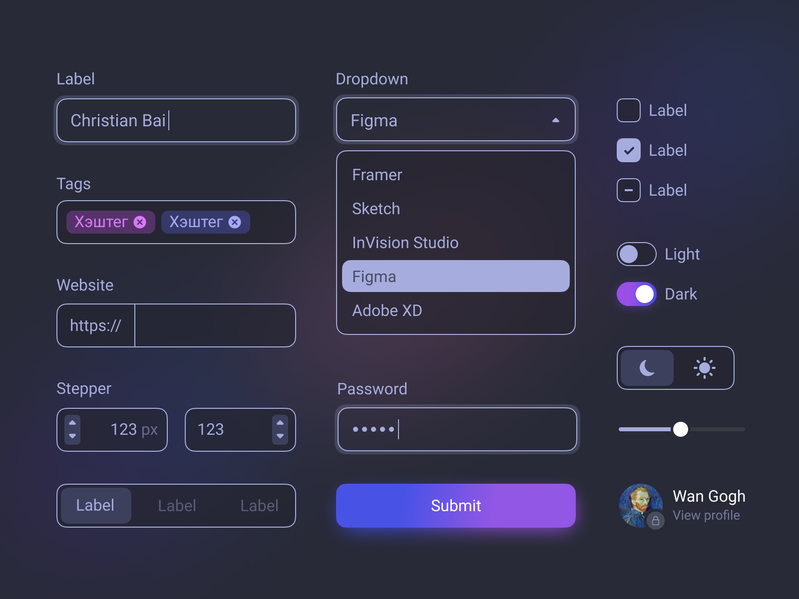 Interface UI Elements by SKARR.PRO on Dribbble