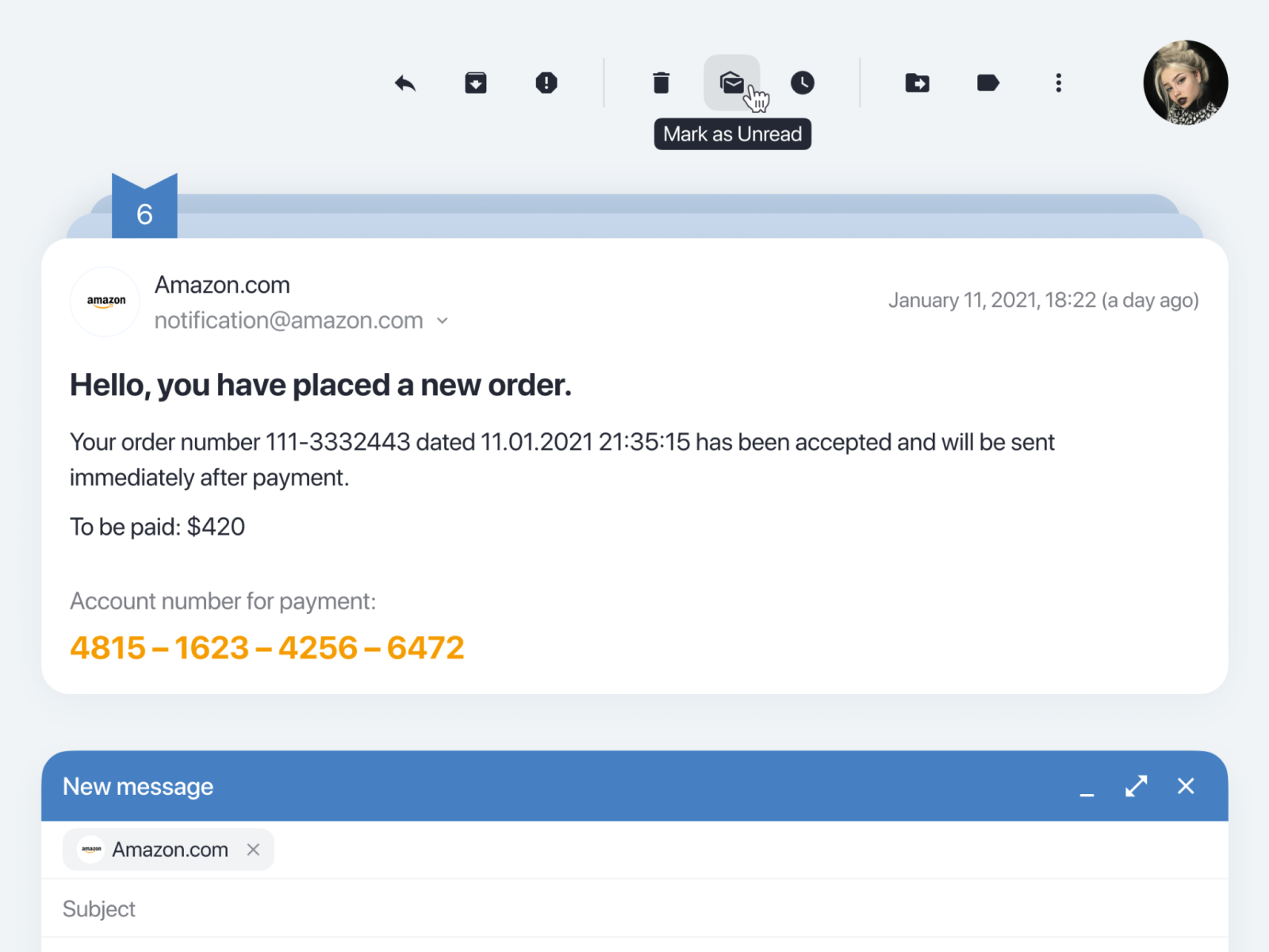 Mail Application User Interface by SKARR.PRO on Dribbble