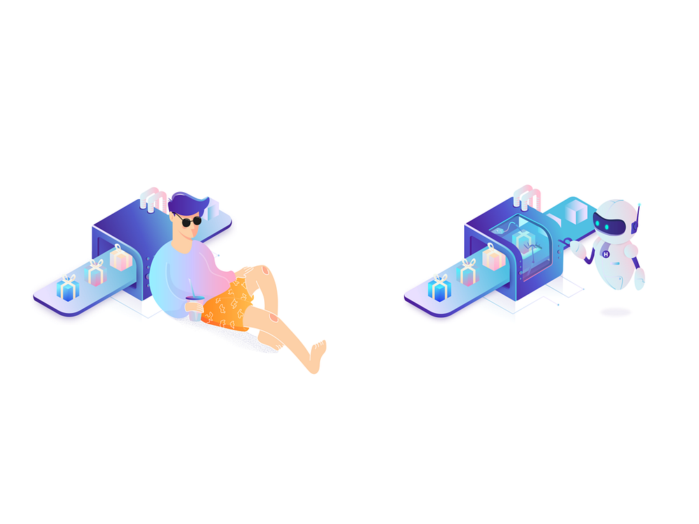 Isometric Machine Learning Concept Illustrations by Sasha Matveeva on ...