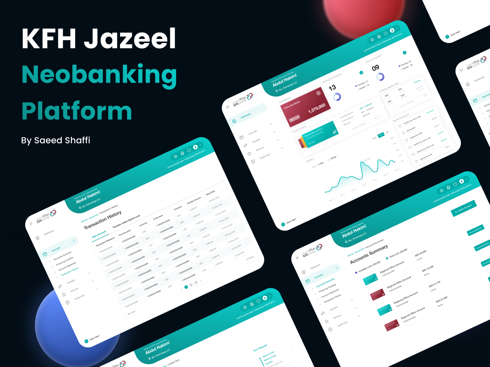 KFH Jazeel Neo Banking Platform by Saeed Shaffi on Dribbble