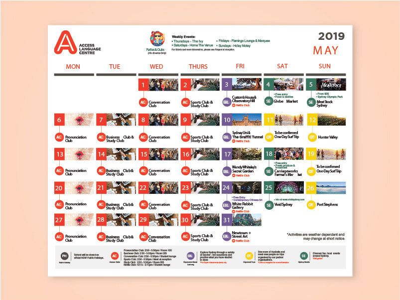 School Calendar by Tara Kaewsa-ard on Dribbble