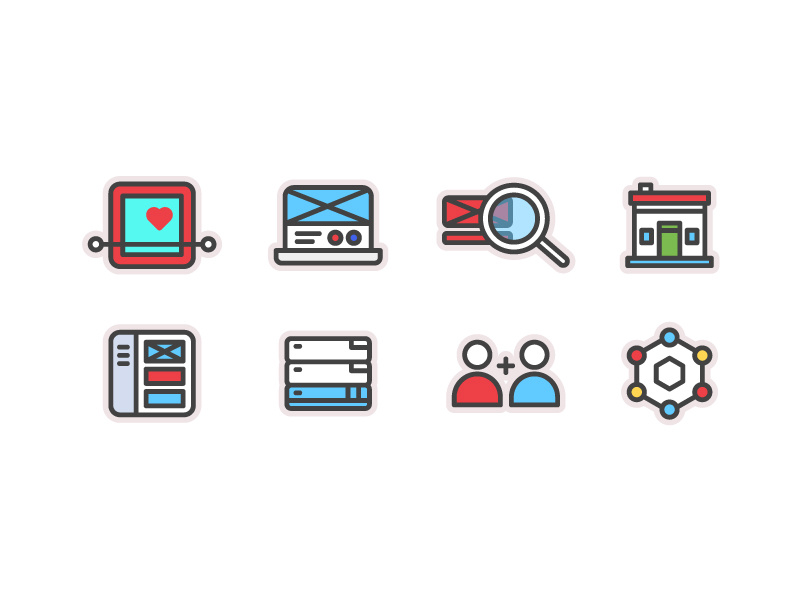 Icon Set Design by Moon Hui Lee on Dribbble