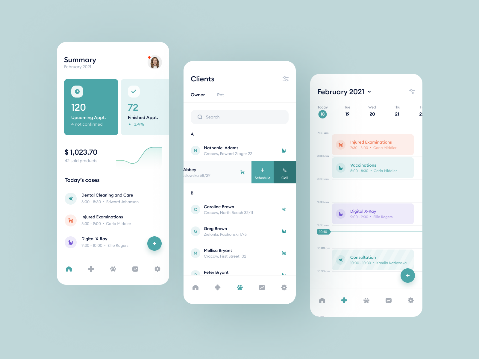Veterinary Clinic Mobile App by Dawid Pietrasiak on Dribbble