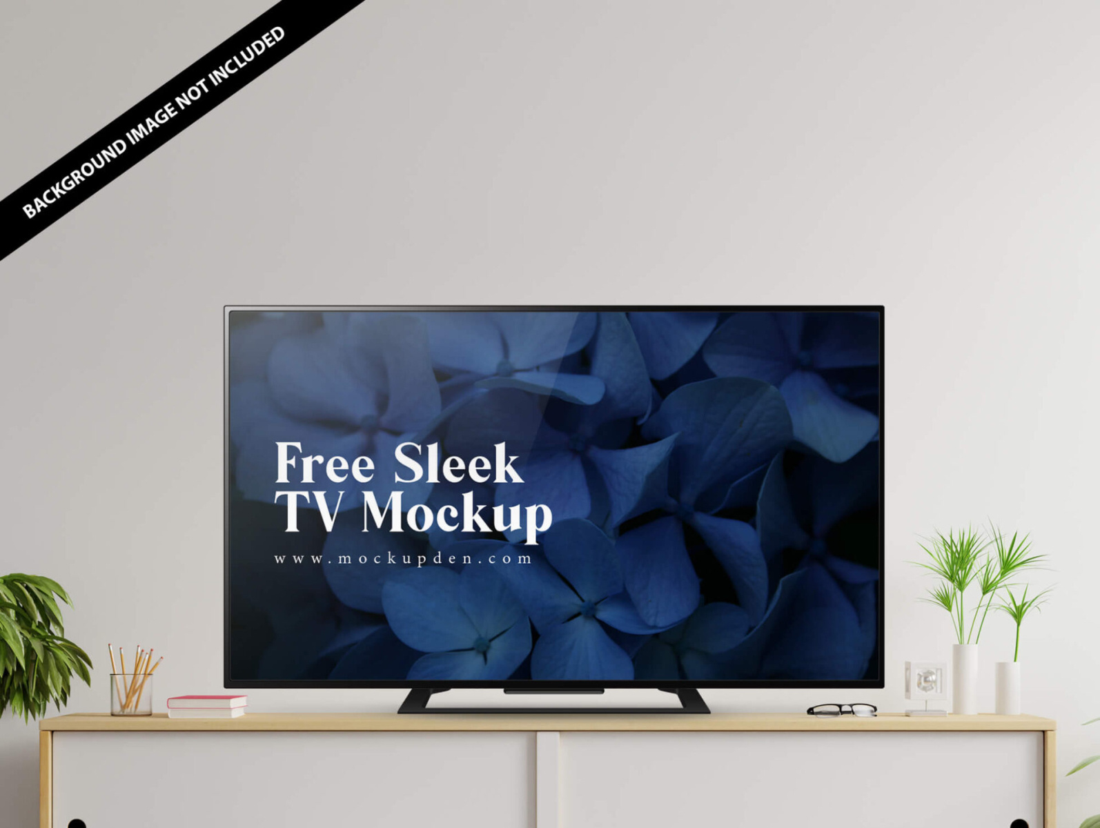 Free Sleek TV Mockup PSD Template by Mockup Den on Dribbble