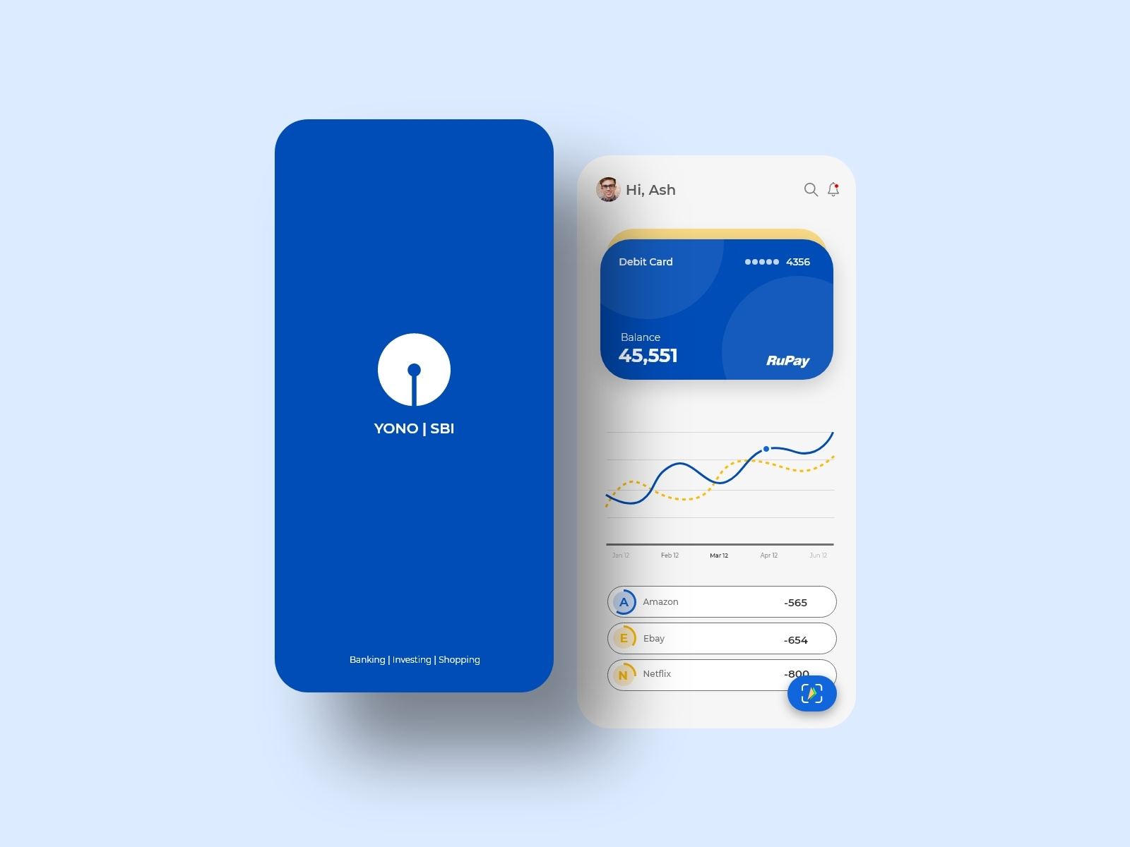 Yono Sbi | Redesign | App UI by Ashish Kashyap on Dribbble