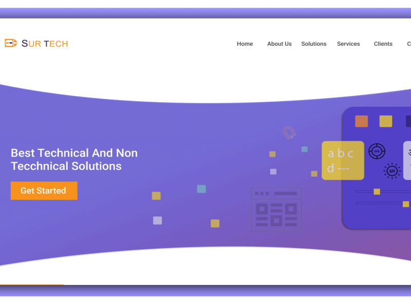 Landingpage SURTECH by meghna Reddy on Dribbble