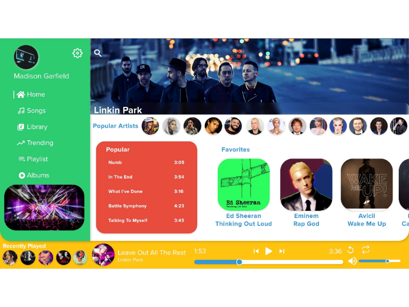 Music Streaming Website UI Design by Vishwajeet Raj on Dribbble