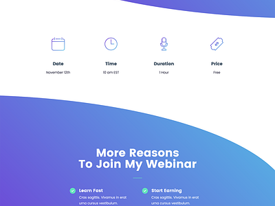 Webinar Landing Page by Amit Keren on Dribbble