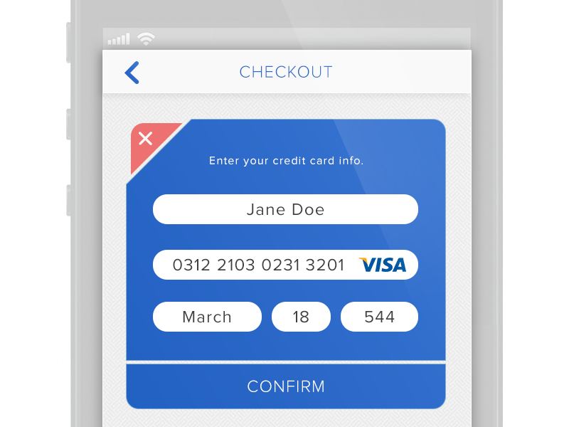 UI 4 - Credit Card Payment by Rogie Purcell on Dribbble