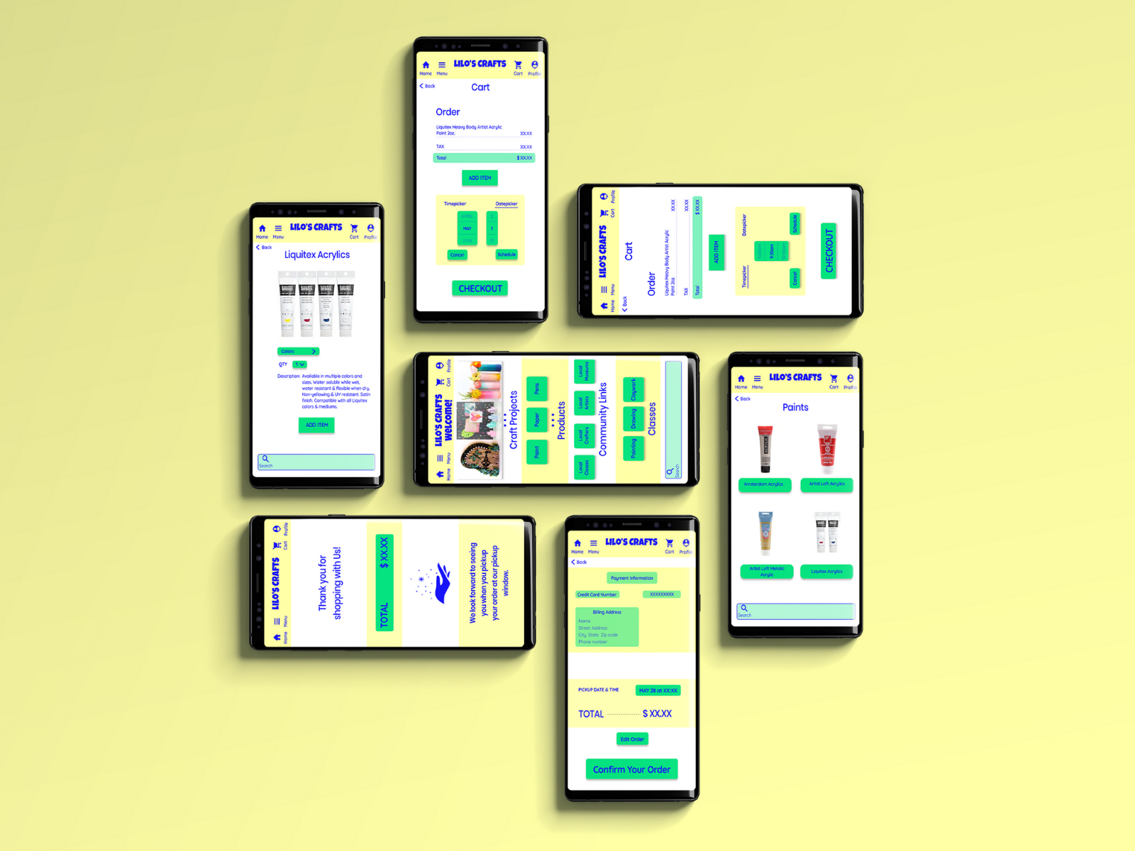 Lilo's Crafts shopping app by Kelly Roper on Dribbble