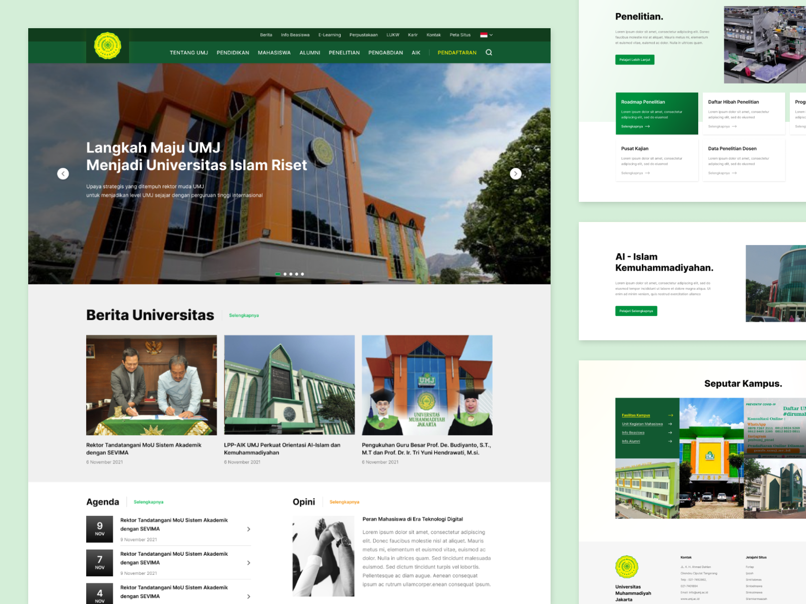 University Website Redesign by Muthia Maharani on Dribbble