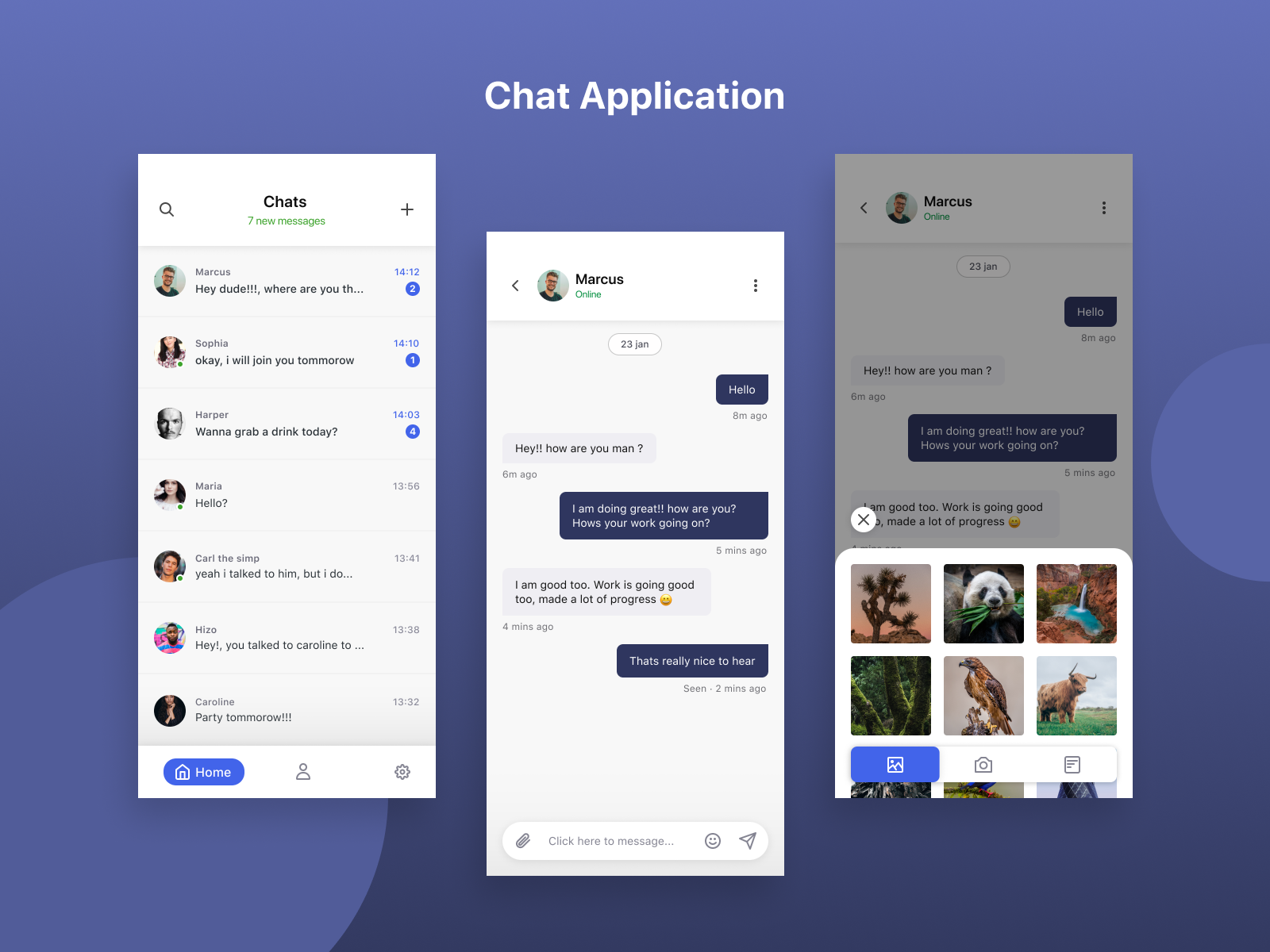 Chat Application by Kartik Katoch on Dribbble