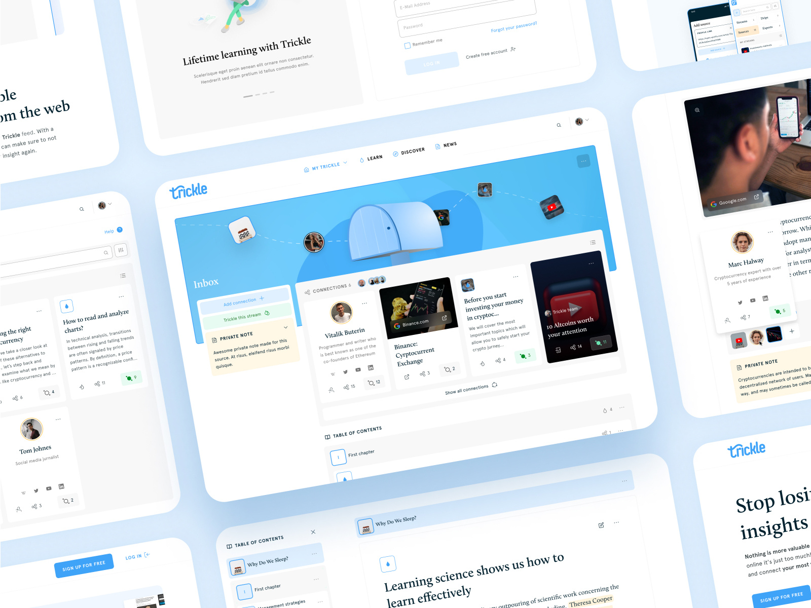 Trickle.app - Stop losing your insights by Eryk Kocuj on Dribbble