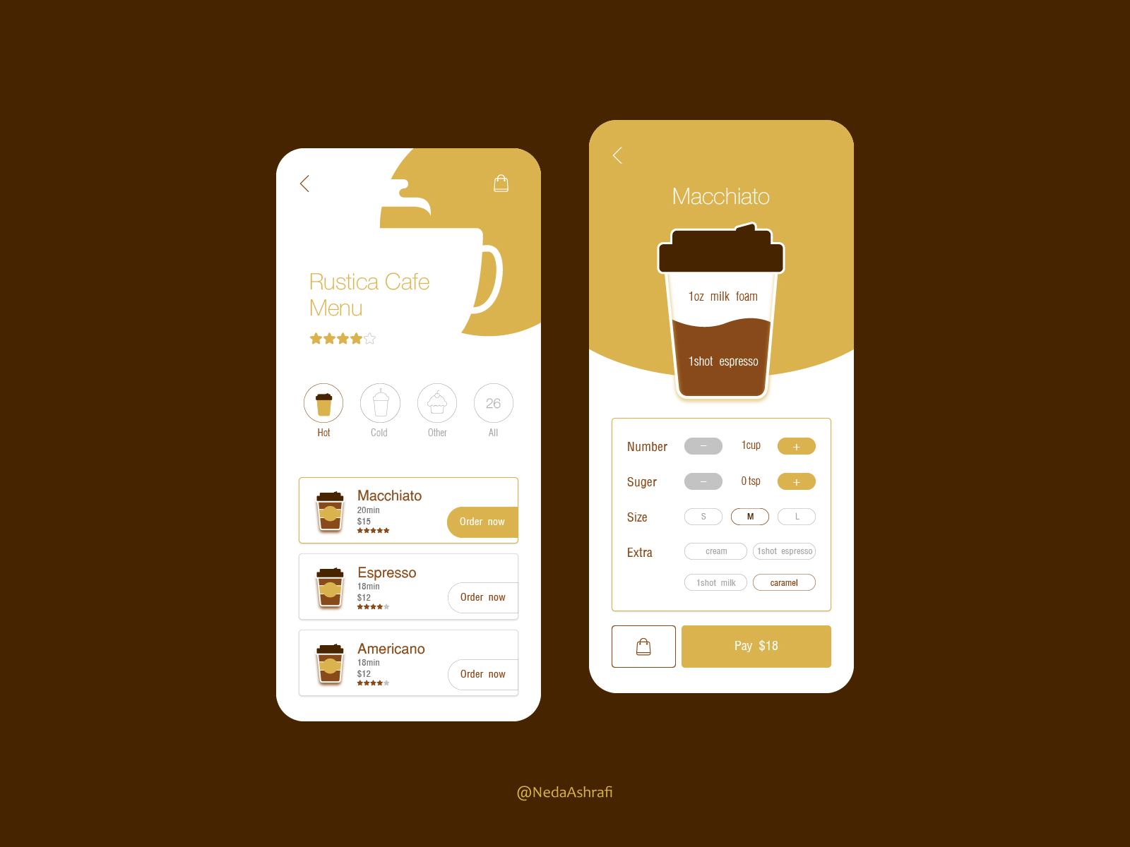Coffee House Ui concept by Neda Ashrafi on Dribbble