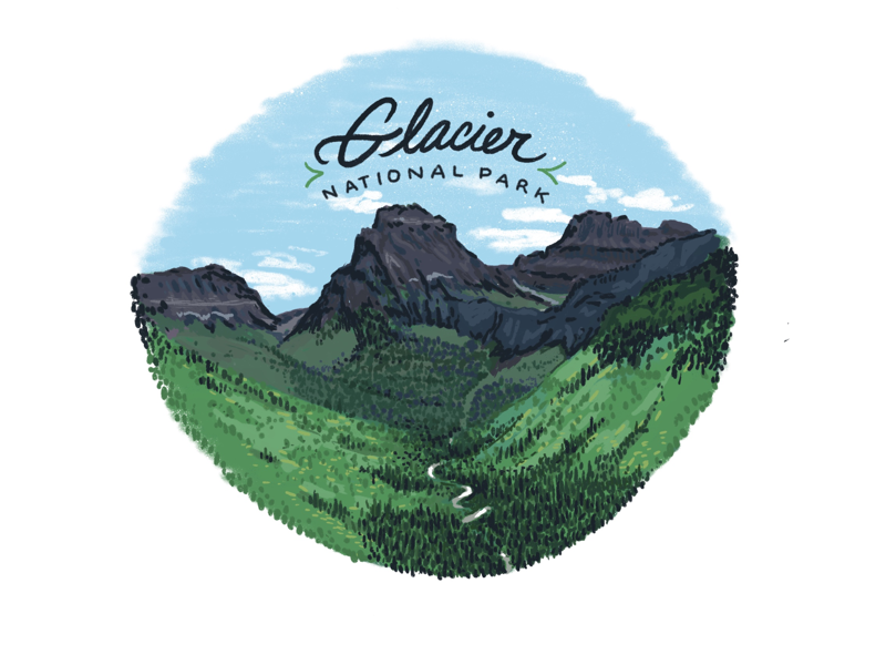 Glacier National Park by Brenna Bauman on Dribbble