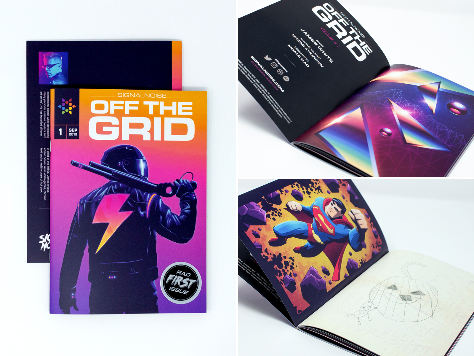 OFF THE GRID art zine by James White on Dribbble