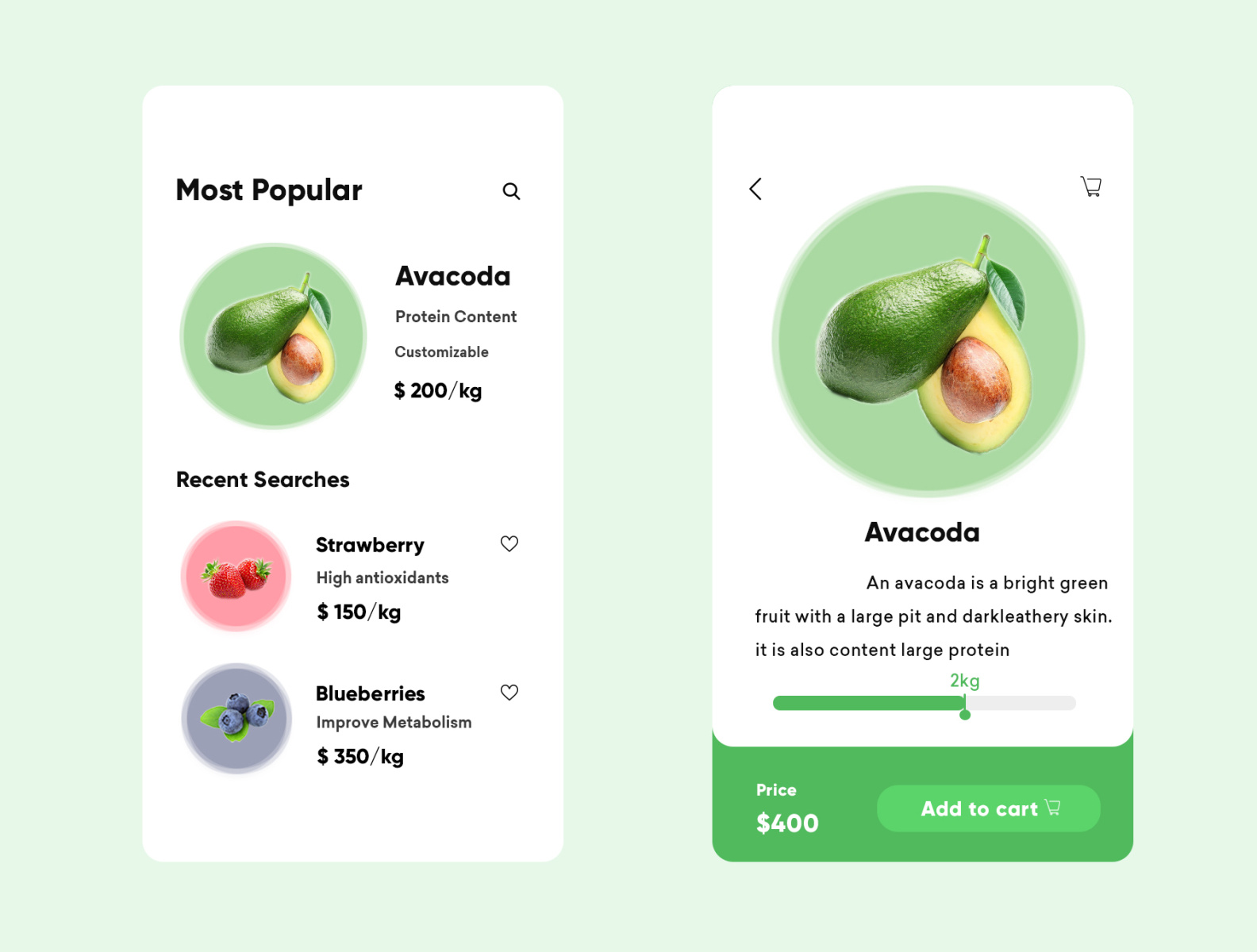 Fruits UI App by suresh krishna on Dribbble