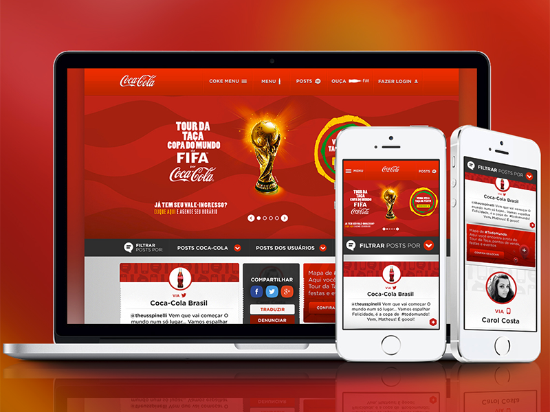 Coca Cola UI redesign by Andrea Pacheco on Dribbble