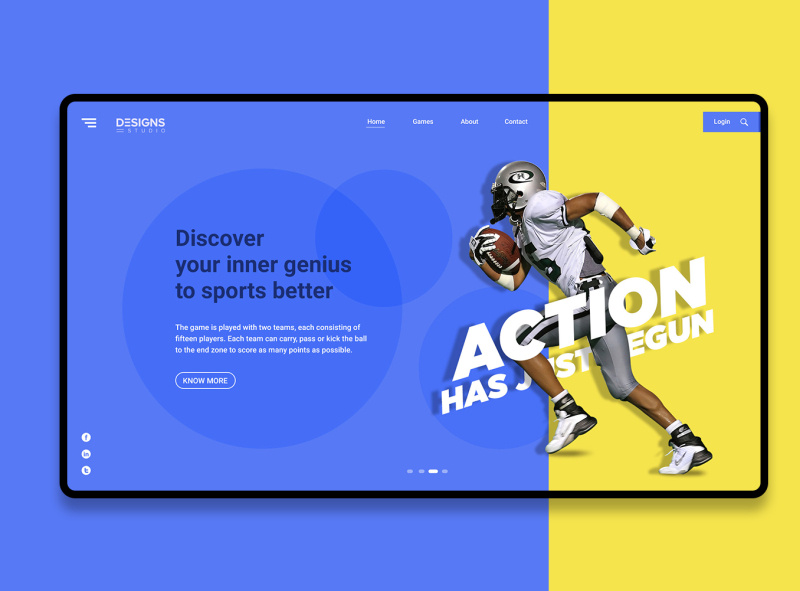 Action Landing Page by Khurshid Alam on Dribbble