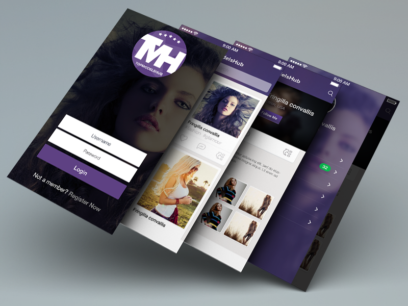 TopModelsHub App by Shailesh Mistry on Dribbble