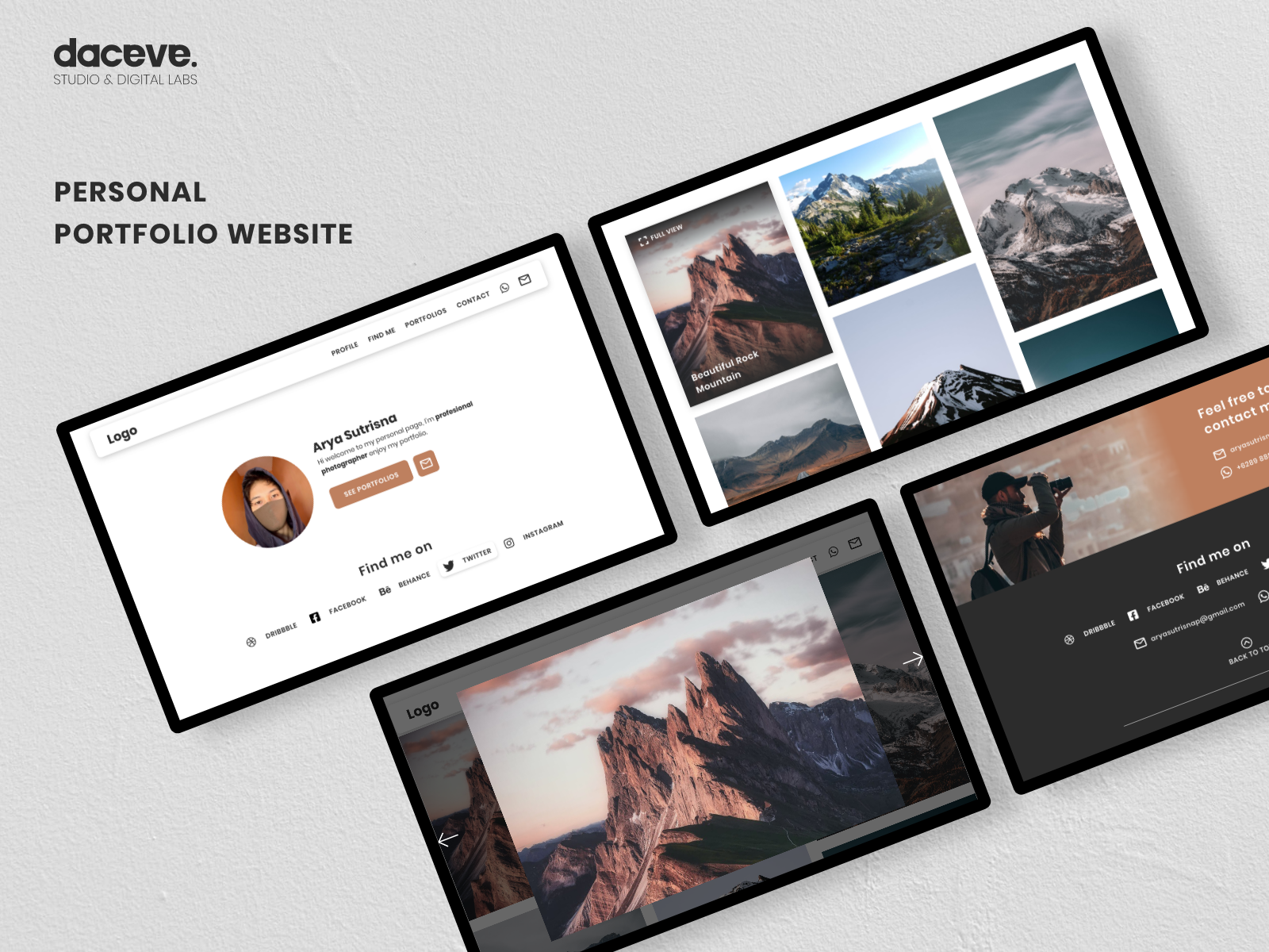 Minimalist Personal Portfolio Website by Arya Sutrisna on Dribbble