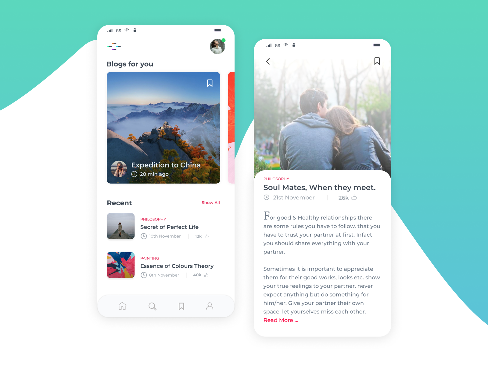 Blogs Mobile Application UX UI Design by Rasika Padave on Dribbble