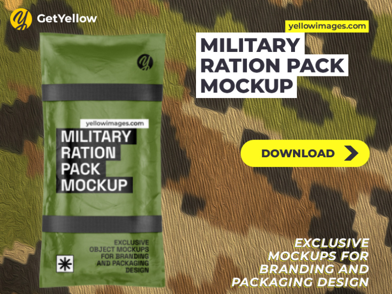 Military Ration Pack Mockup by Yellow Roma on Dribbble