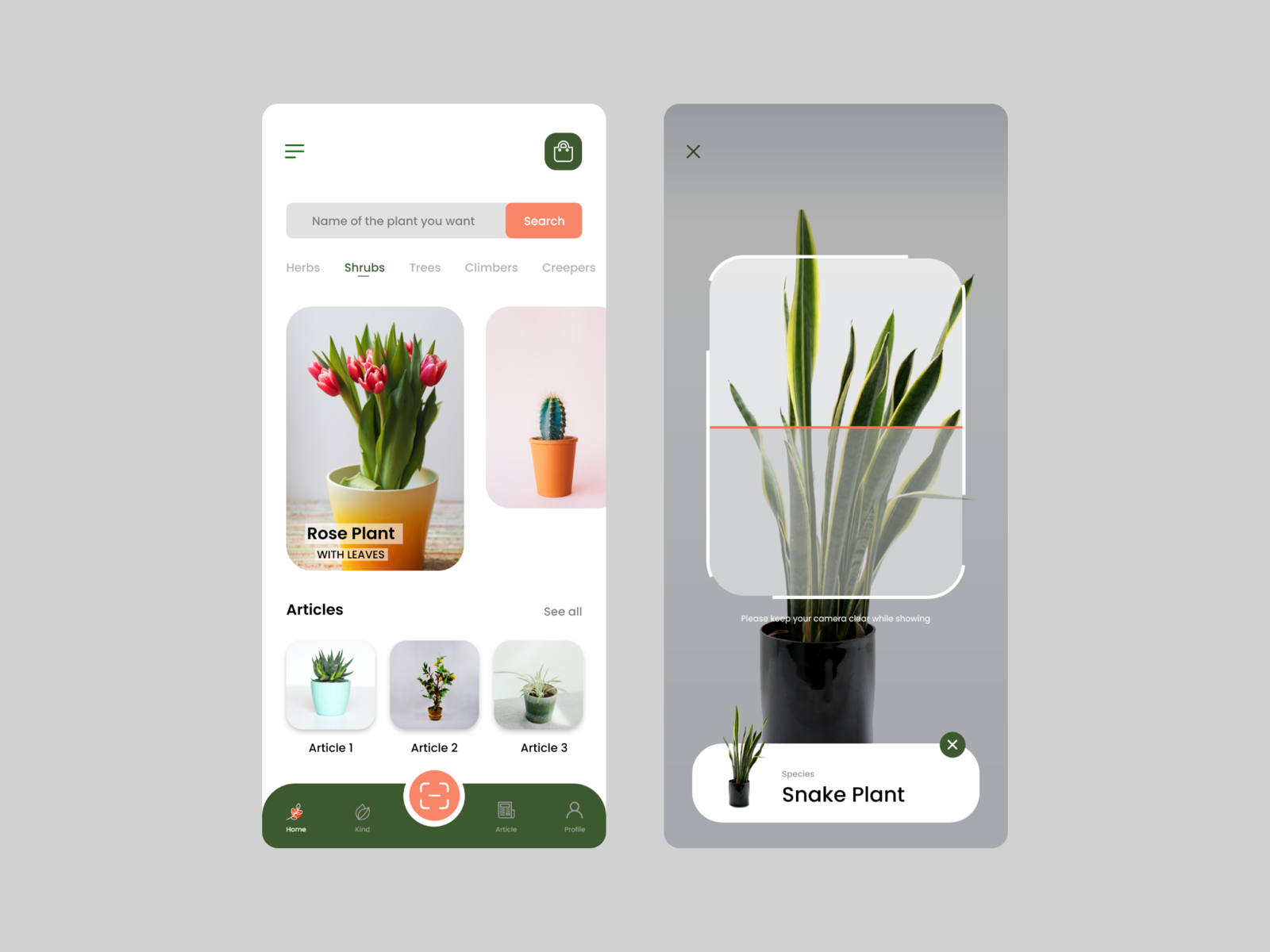 Plant App UI by Bhawana Chitara on Dribbble