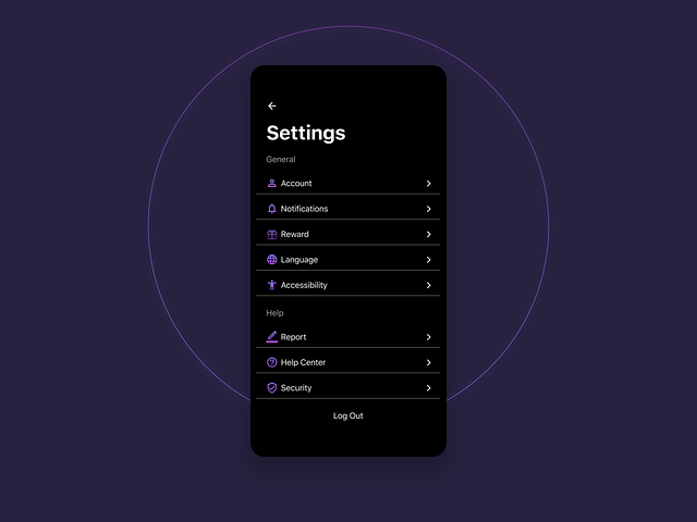 Settings UI designs, themes, templates and downloadable graphic ...