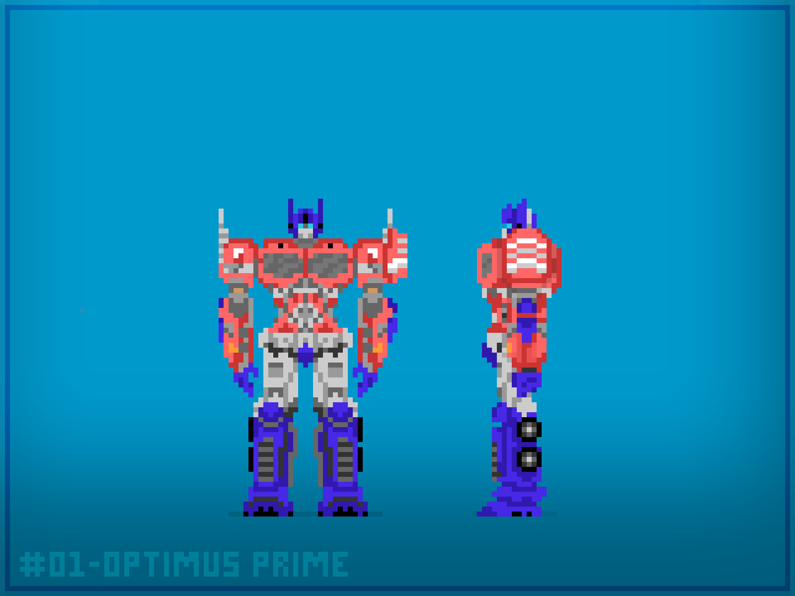 Minecraft Pixel Art Transformers