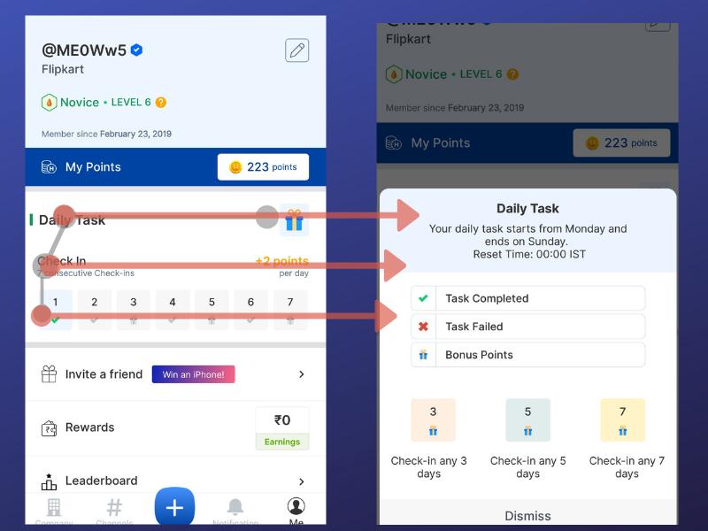 Daily Task Gamification 1 by Sneh Singh on Dribbble