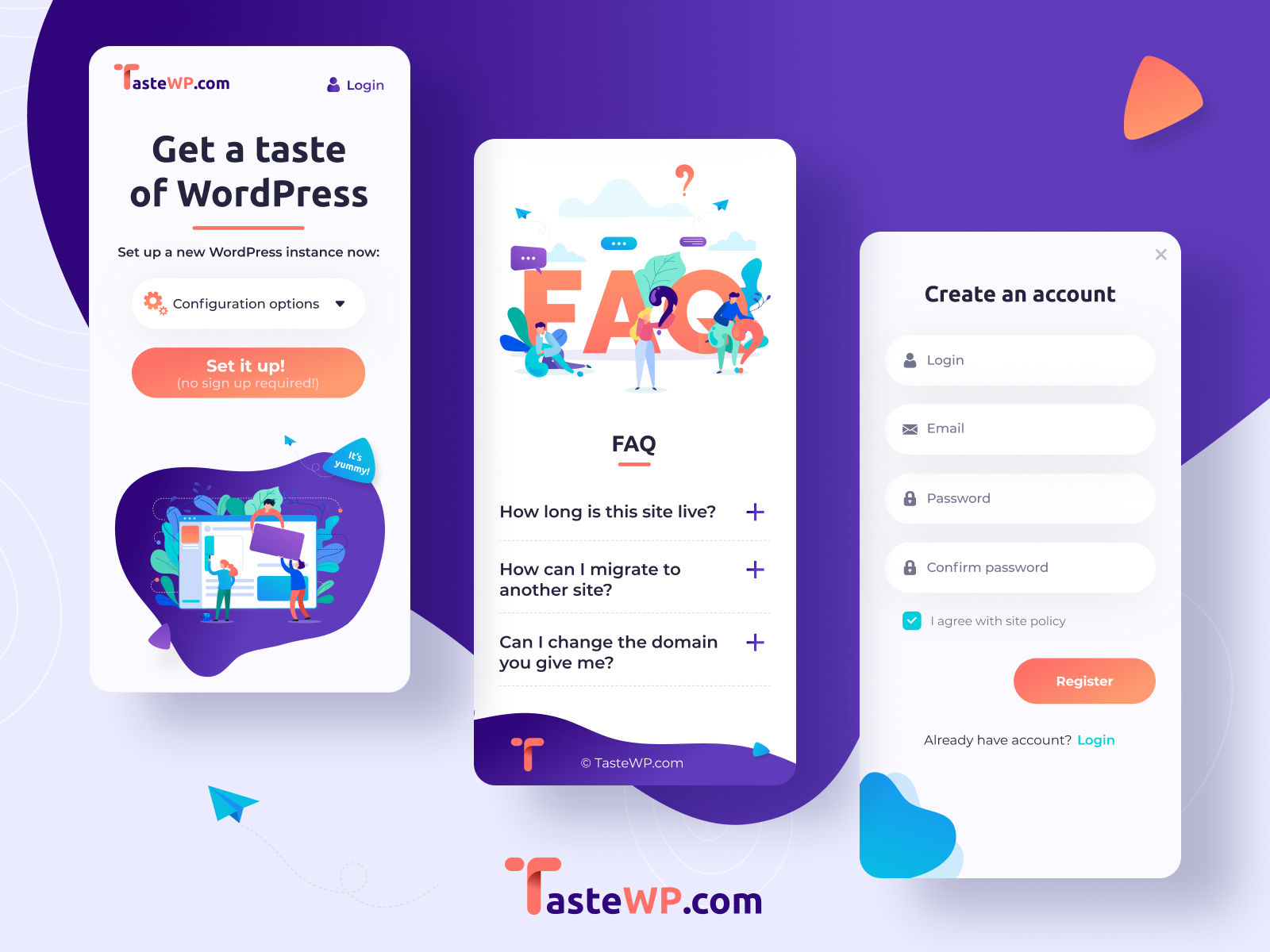 Adaptive design for WordPress customization platform by Yana ...