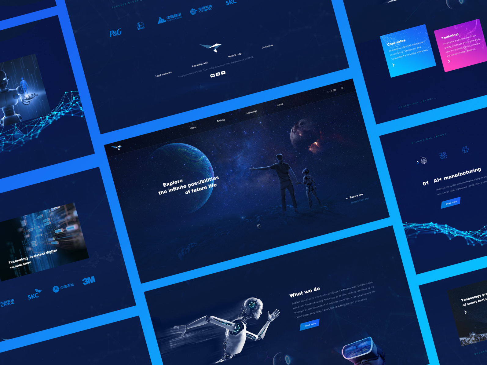 Technology type website by Jordan on Dribbble