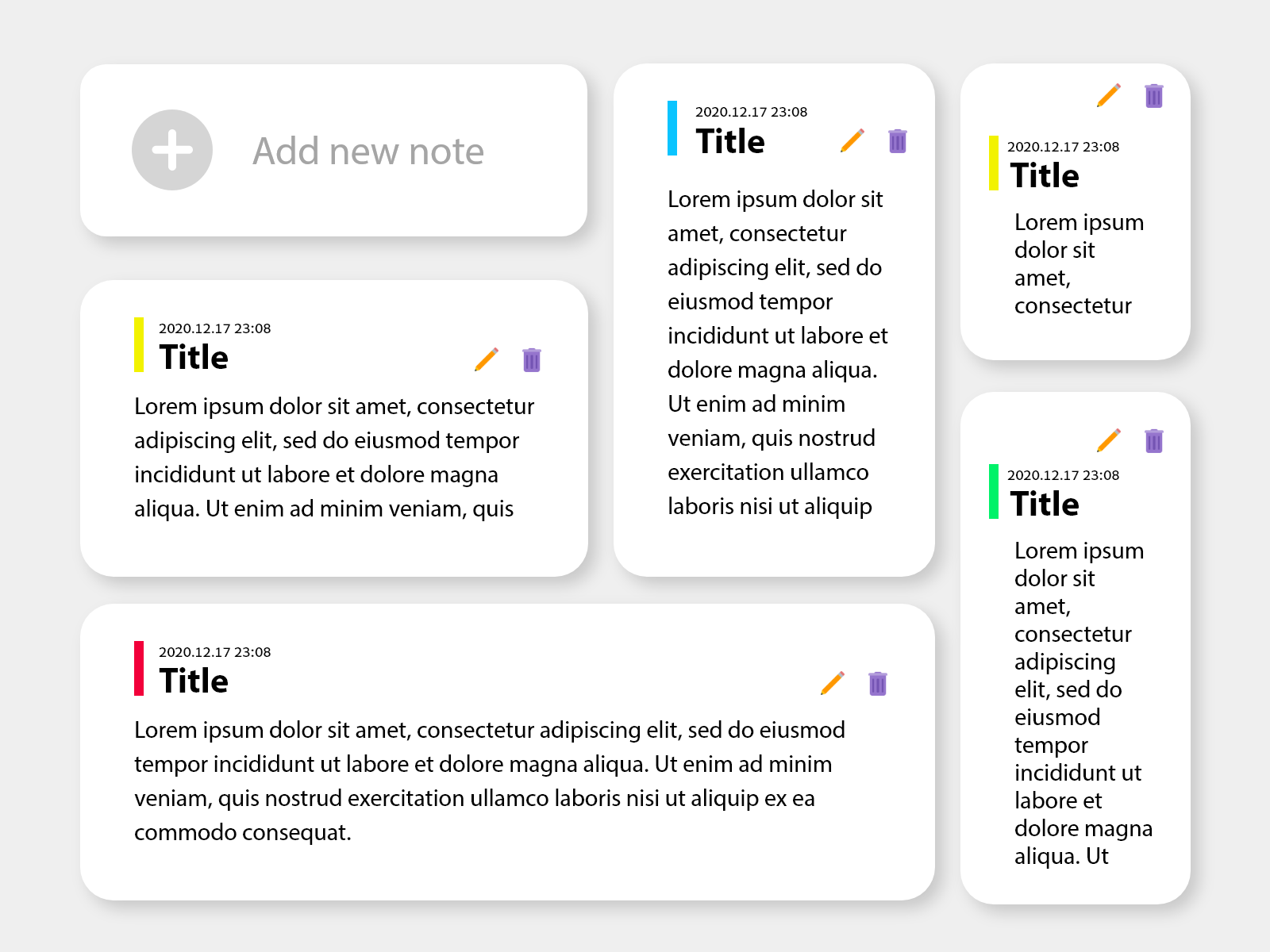 DailyUI 065 Note widget by Ayaka Fuji on Dribbble
