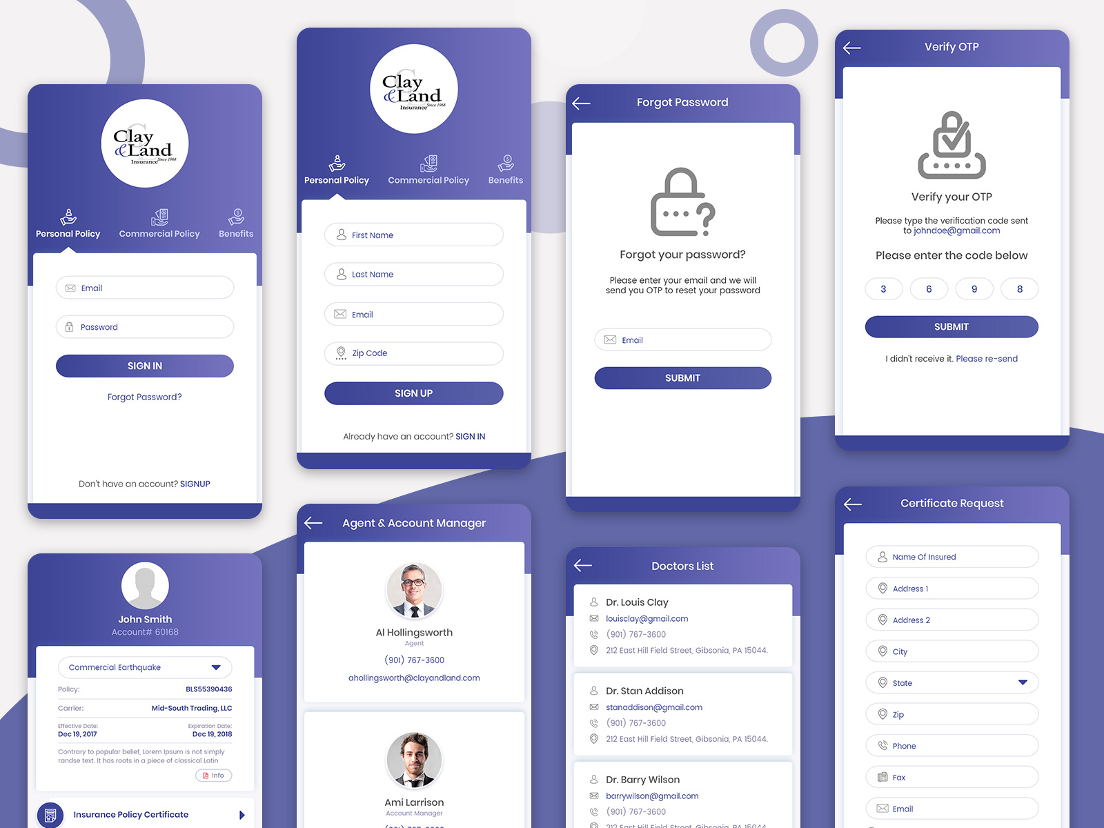 Login Ui Kit by eBiz Solutions on Dribbble