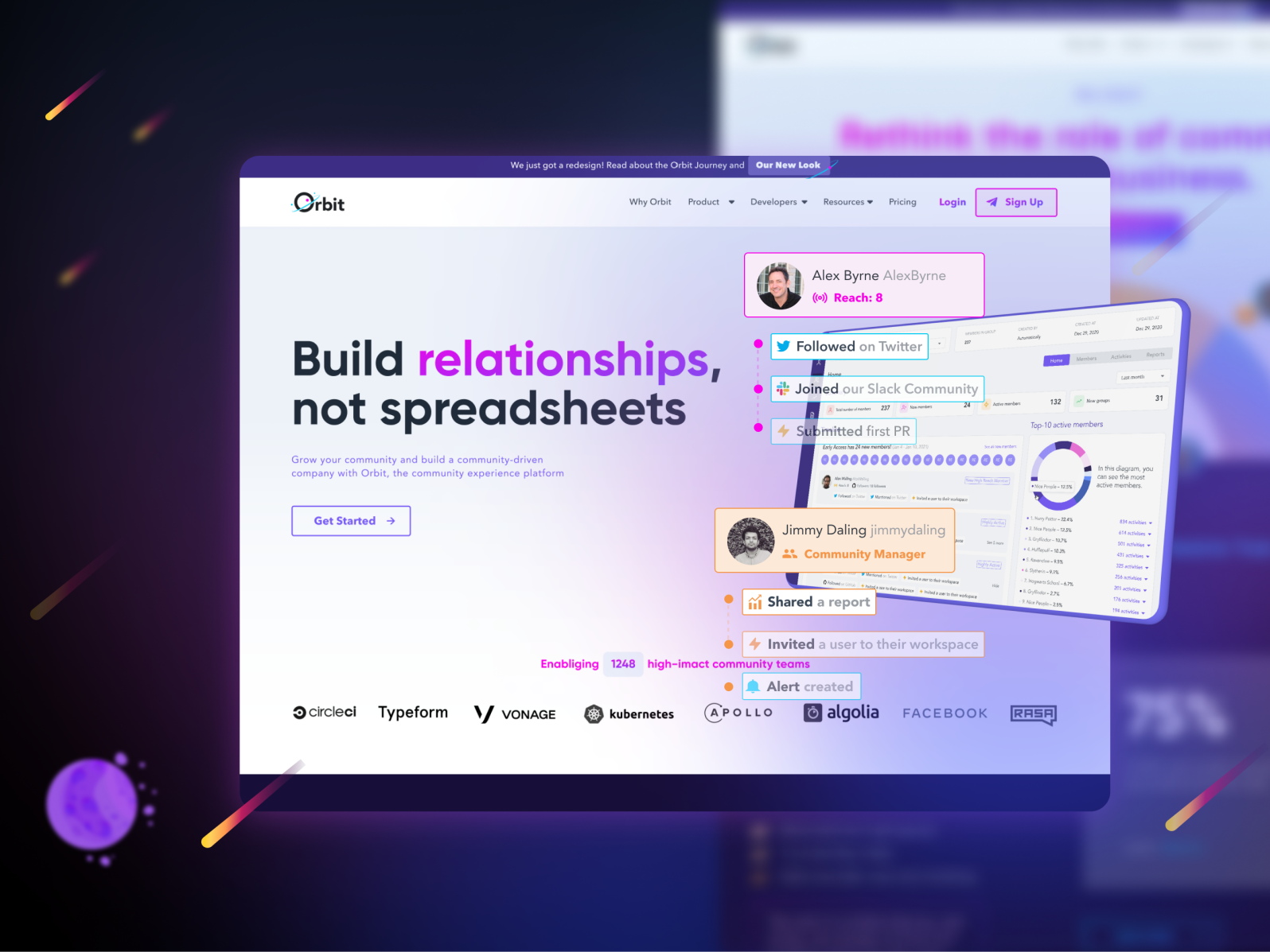 Orbit's new Webflow Website - orbit.love by Tayler Freund on Dribbble