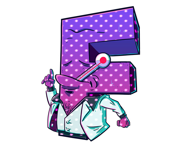 F for febriphobia by Irene Mateos on Dribbble