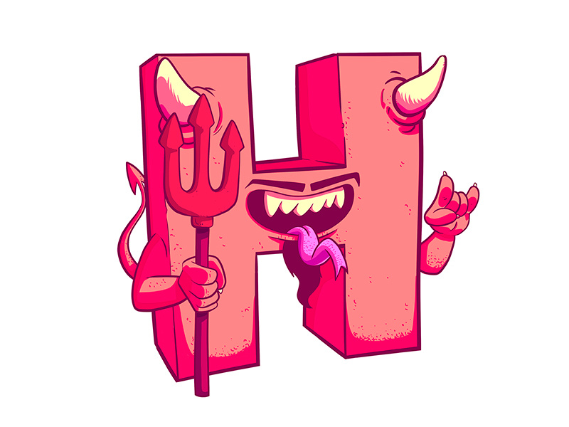 H for Hexakosioihexekontahexaphobia by Irene Mateos on Dribbble