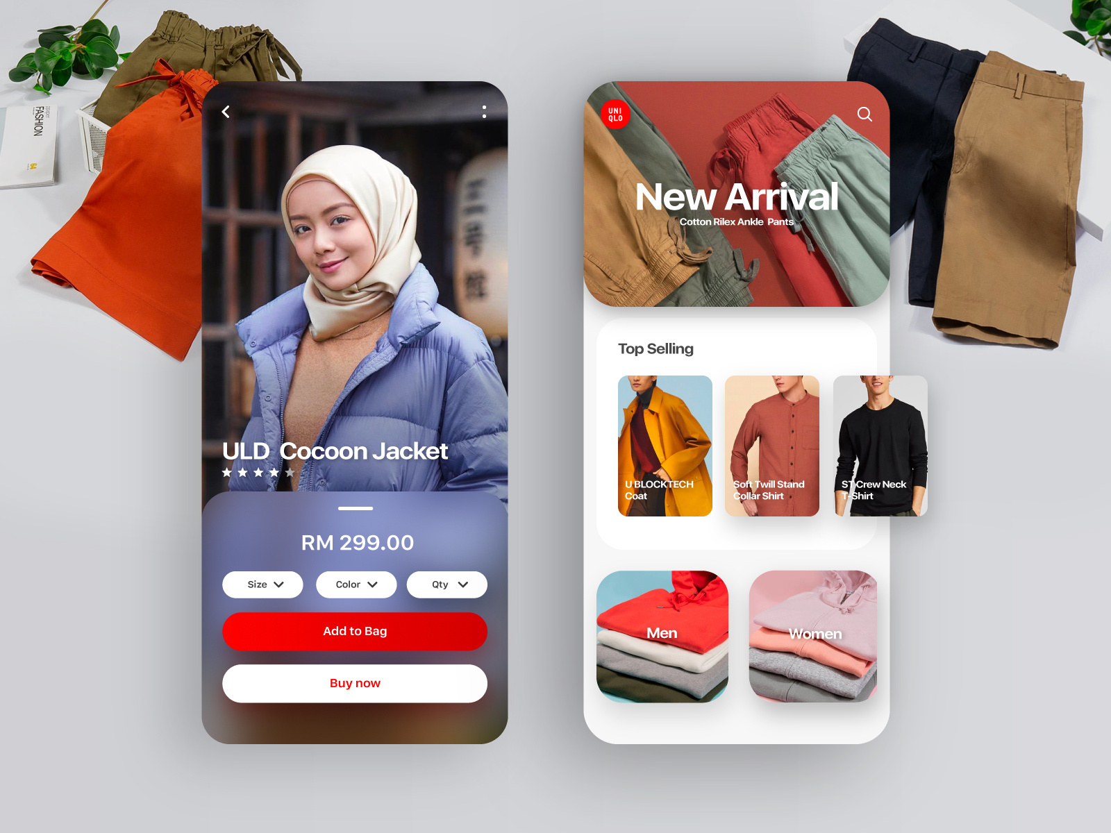 009 - Uniqlo App Concept by Rushdeen Jamily on Dribbble