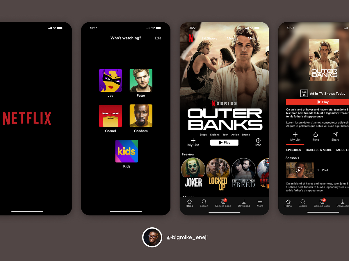 Netflix UI designs, themes, templates and downloadable graphic elements ...
